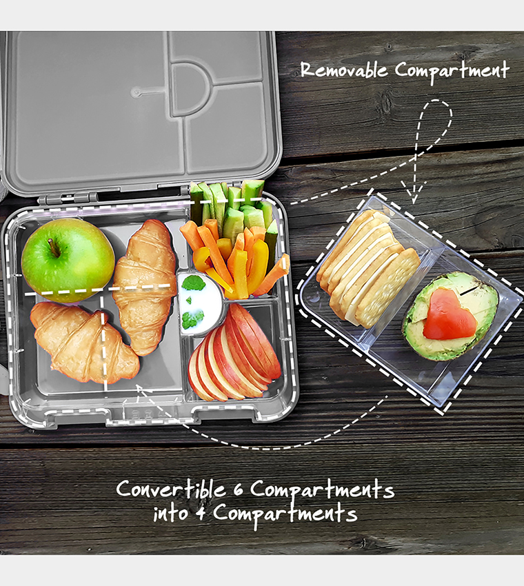 Buy Eazy Kids Eazy Kids 6 & 4 Convertible Bento Lunch Box With Sandwich ...