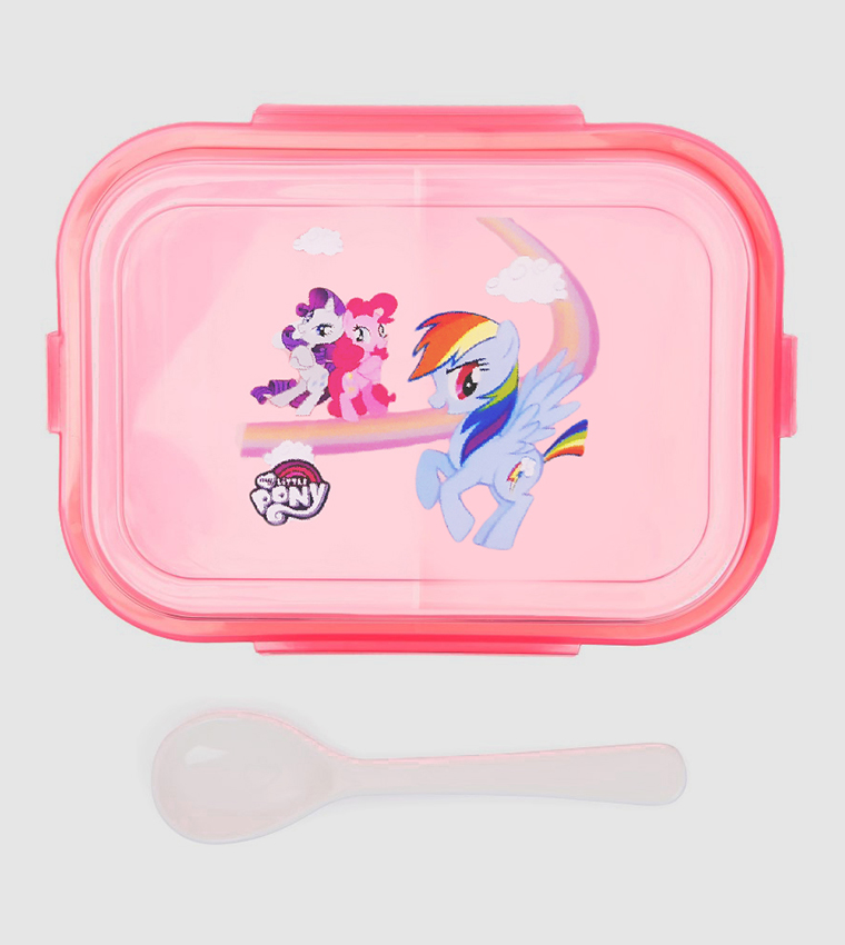 Buy Eazy Kids @ Sambox Pony Bento Lunch Box With Spoon Fun In Pink ...
