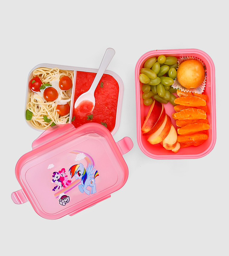 Buy Eazy Kids @ Sambox Pony Bento Lunch Box With Spoon Fun In Pink ...