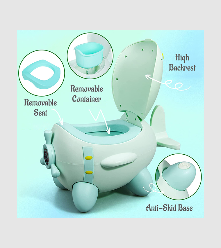 Buy Eazy Kids Airplane Kids Potty Training Toilet Seat In Green ...
