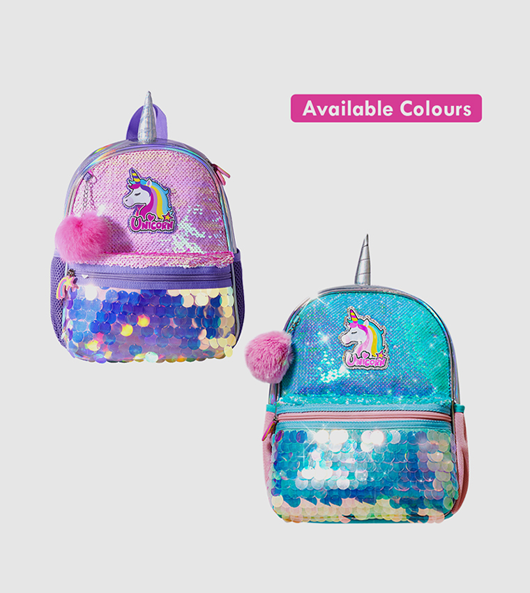 Buy Eazy Kids Unicorn Sparkle Backpack In Green | 6thStreet UAE