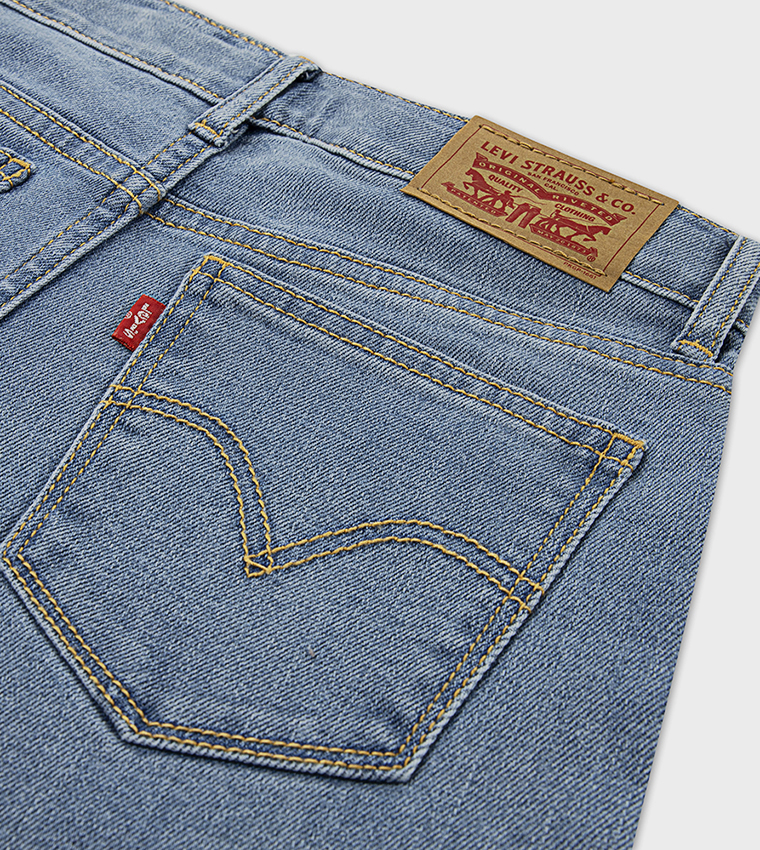 Buy Levi's Washed Mid Rise Wide Leg Jeans In Blue | 6thStreet UAE