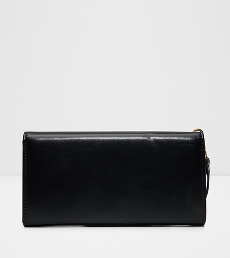 Buy Aldo FELICIANA Twist Lock Flap Wallet In Black | 6thStreet Qatar
