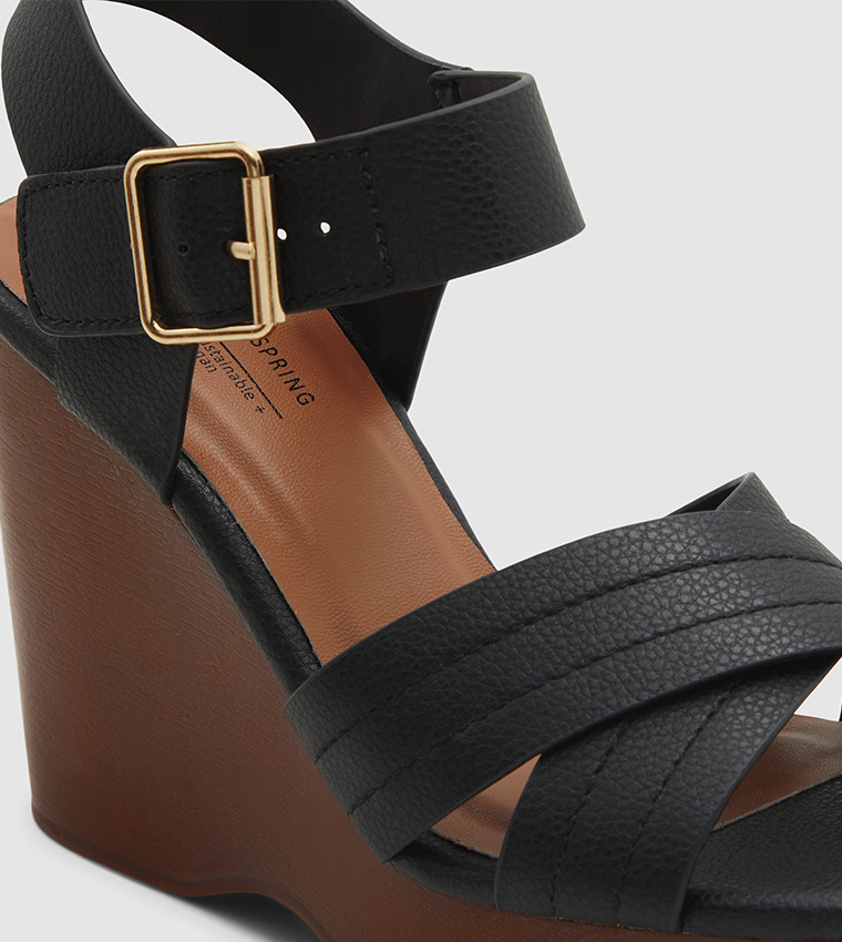 Buy Call It Spring FLAVIA Ankle Strap Cross Band Platform Wedge Sandals ...