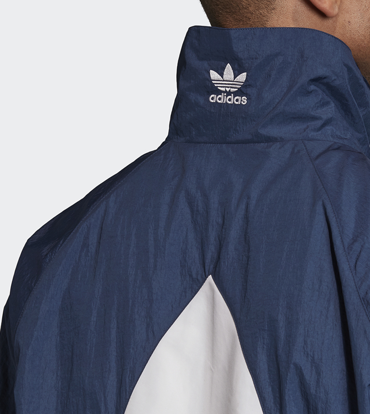 Buy Adidas Originals Big Trefoil Track Jacket Nmarin In Blue ...