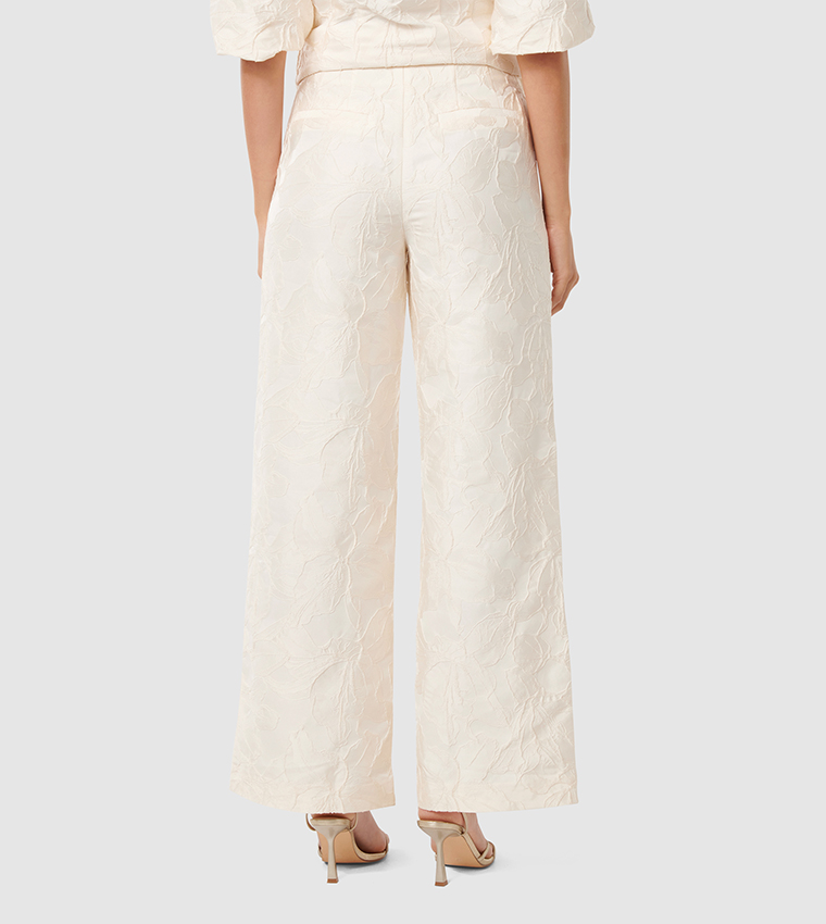 Buy Forever New BRADY High Waist Wide Leg Pants In Cream | 6thstreet Kuwait