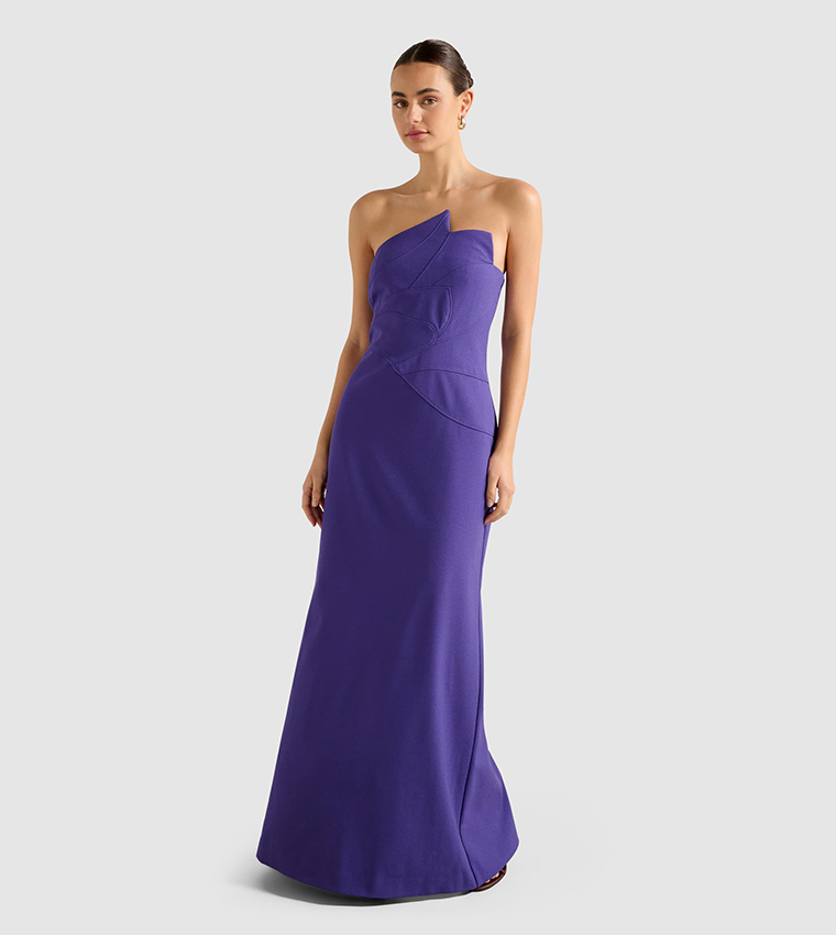 Buy Forever New FARRAH Strapless Maxi Dress In Purple | 6thStreet UAE
