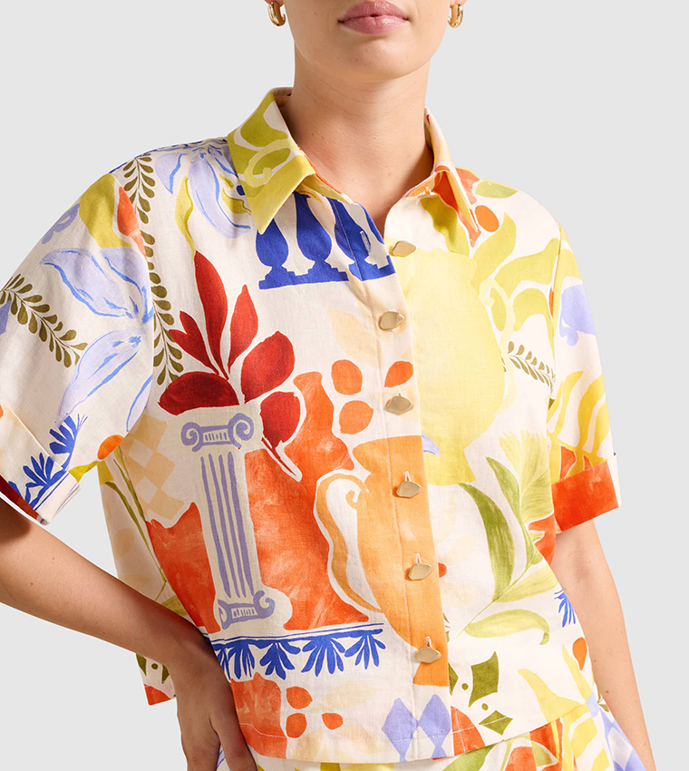 Buy Forever New PERLA Printed Short Sleeves Shirt In Multiple Colors ...