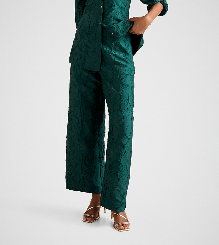 Buy Forever New FN BRADY High Waist Wide Leg Pants In Green | 6thstreet ...