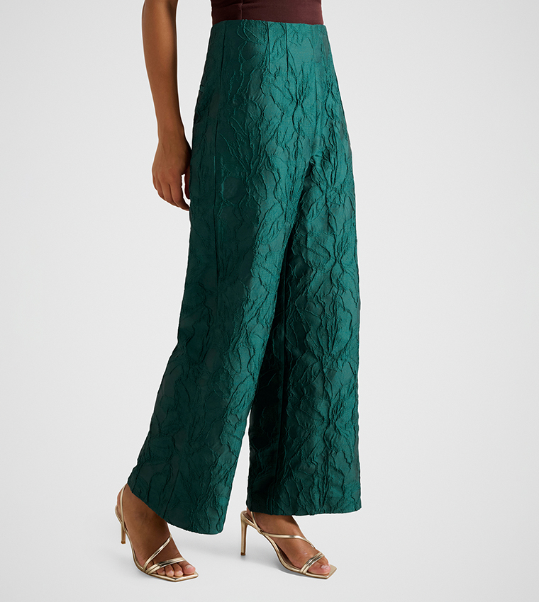 Buy Forever New FN BRADY High Waist Wide Leg Pants In Green | 6thstreet ...
