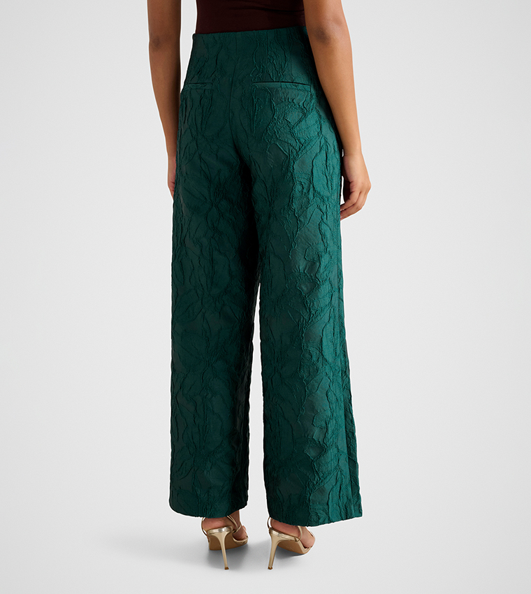 Buy Forever New FN BRADY High Waist Wide Leg Pants In Green | 6thstreet ...
