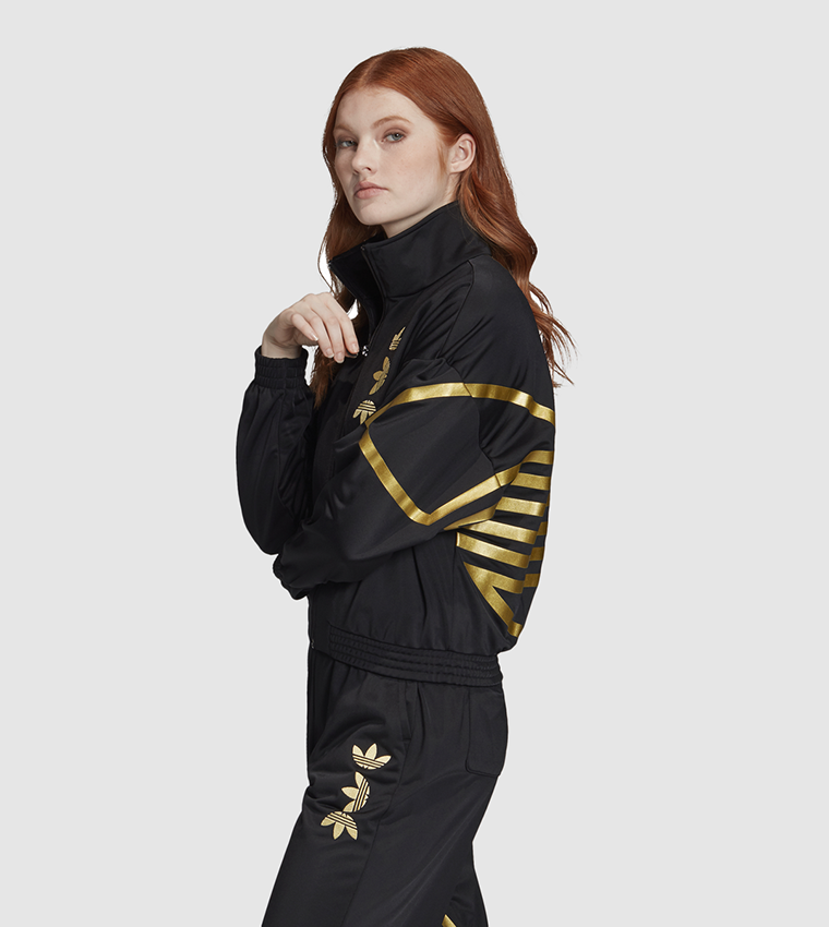 Buy Adidas Originals Large Logo Track Jacket Black/Gold In Multiple ...