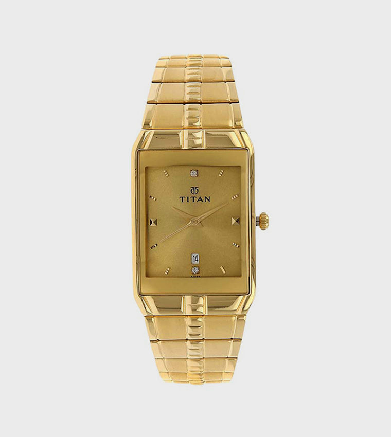 Buy Titan Gold Dial Analog Watch In Gold | 6thStreet Saudi Arabia