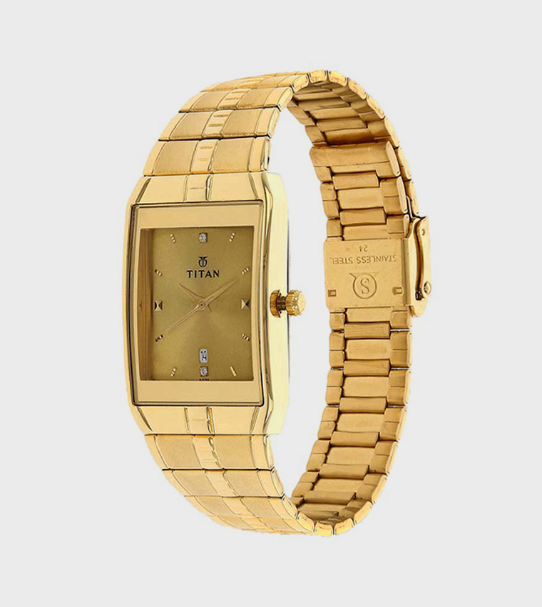 Buy Titan Gold Dial Analog Watch In Gold | 6thStreet Saudi Arabia