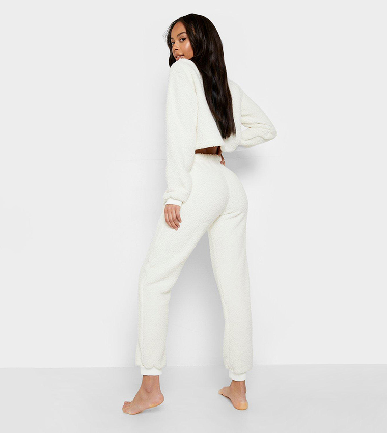 Buy Boohoo Tall Mix And Match Fluffy Trousers In Cream | 6thStreet Kuwait