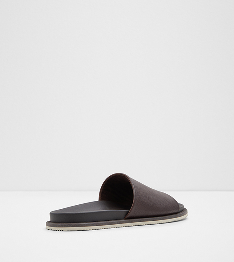 Buy Aldo GENTSLIDE Textured Slides In Brown | 6thStreet UAE