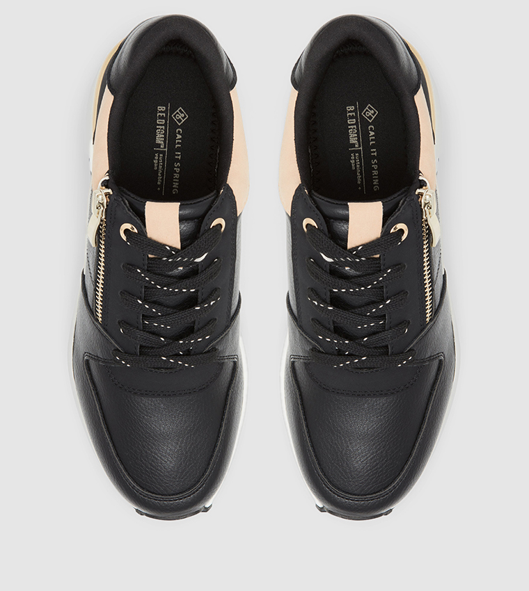 Buy Call It Spring Gigii Low Top Sneakers In Black | 6thStreet UAE