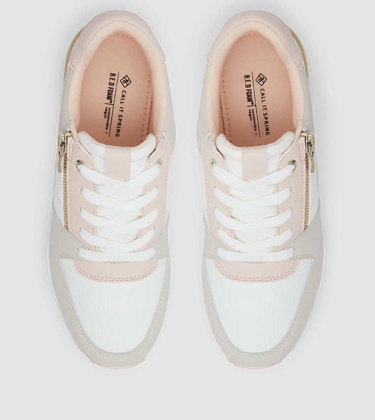 Buy Call It Spring Gigii Low Top Sneakers In Beige | 6thStreet UAE