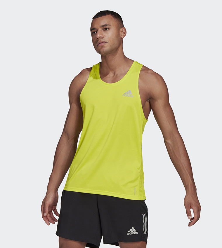 Buy Adidas Own The Run Singlet In Yellow | 6thStreet Qatar