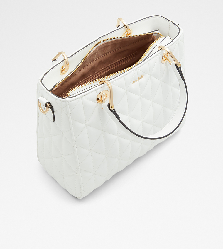 Buy Aldo GLEE Quilted Tote Bag With Sling In White | 6thStreet UAE
