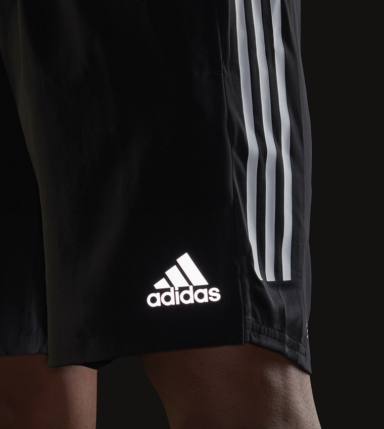 Buy Adidas Own The Run 3 Stripes Shorts In Black | 6thStreet Qatar