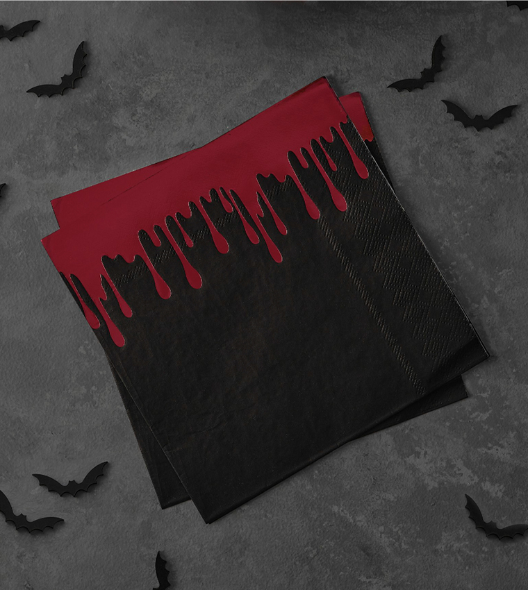 Buy Ginger Ray Metallic Ink Blood Splatter Napkin In Multiple Colors ...