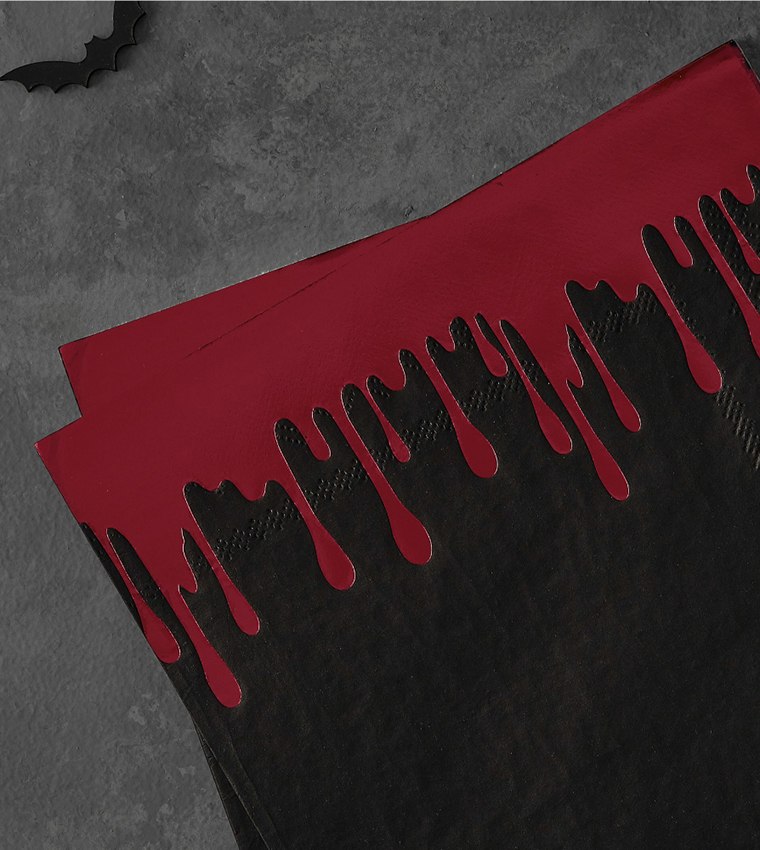 Buy Ginger Ray Metallic Ink Blood Splatter Napkin In Multiple Colors ...