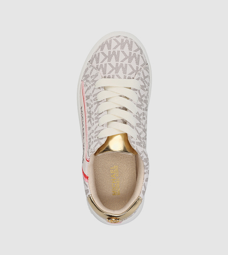 Buy Michael Kors Jem Slade Low Top Sneakers In Cream | 6thStreet Qatar