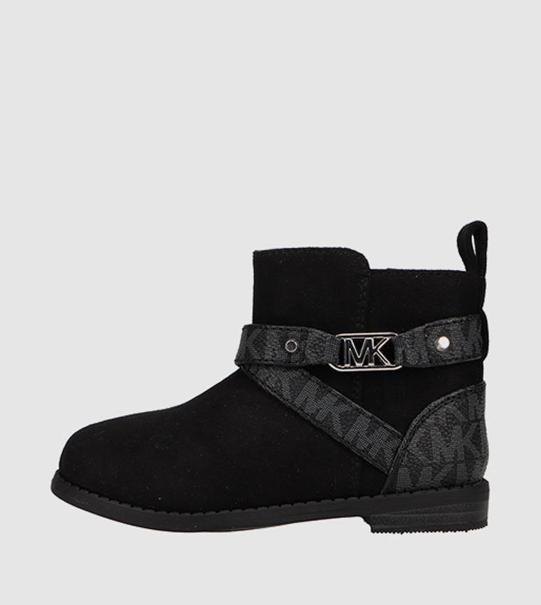 Buy Michael Kors Emma Kincaid Logo Detail Boots In Black | 6thStreet Qatar