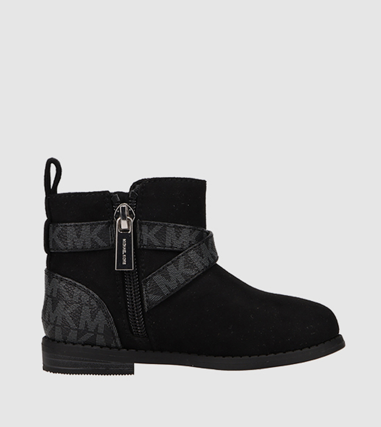 Buy Michael Kors Emma Kincaid Logo Detail Boots In Black | 6thStreet Qatar