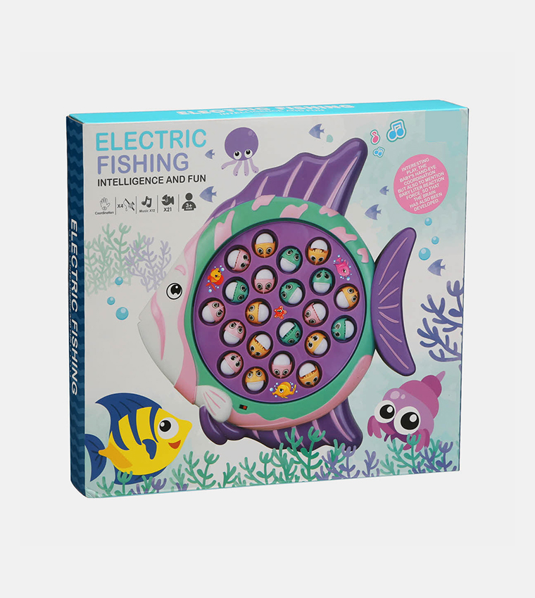 Buy Toonz Electric Fishing Playset With 21 Fishes Music & Sounds +3 ...