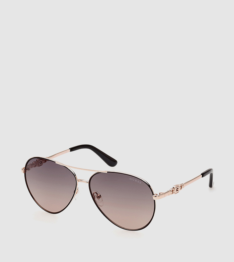 Buy Guess Aviator Sunglasses In Black | 6thStreet UAE