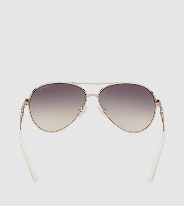 Buy Guess Aviator Sunglasses In White | 6thStreet UAE