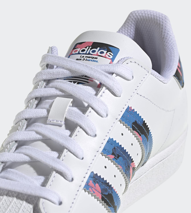 Buy Adidas Superstar Lace Up Low Top Sneaker Shoes In White | 6thStreet UAE