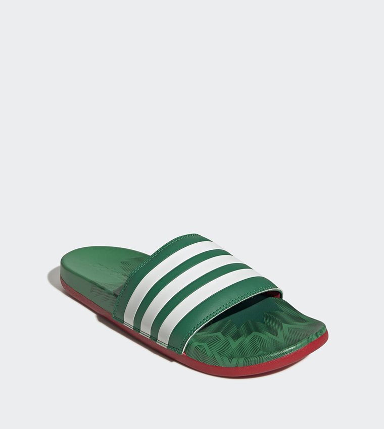 Buy Adidas Adilette Comfort Slides In Green | 6thStreet UAE