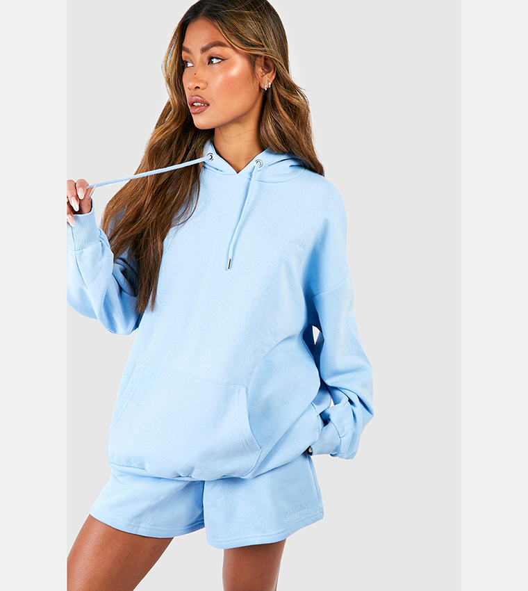 Buy Boohoo Studio Embroidered Shorty Tracksuit In Blue | 6thStreet ...