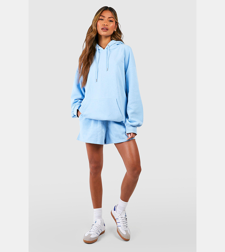 Buy Boohoo Studio Embroidered Shorty Tracksuit In Blue | 6thStreet ...