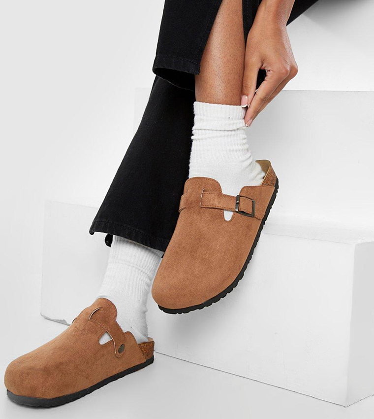Buy Boohoo Outlet Closed Toe Clogs In Beige | 6thStreet UAE