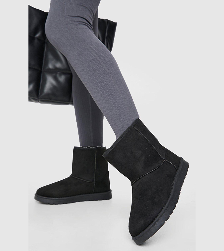 Buy Boohoo Mini Cosy Boots In Black | 6thStreet Bahrain