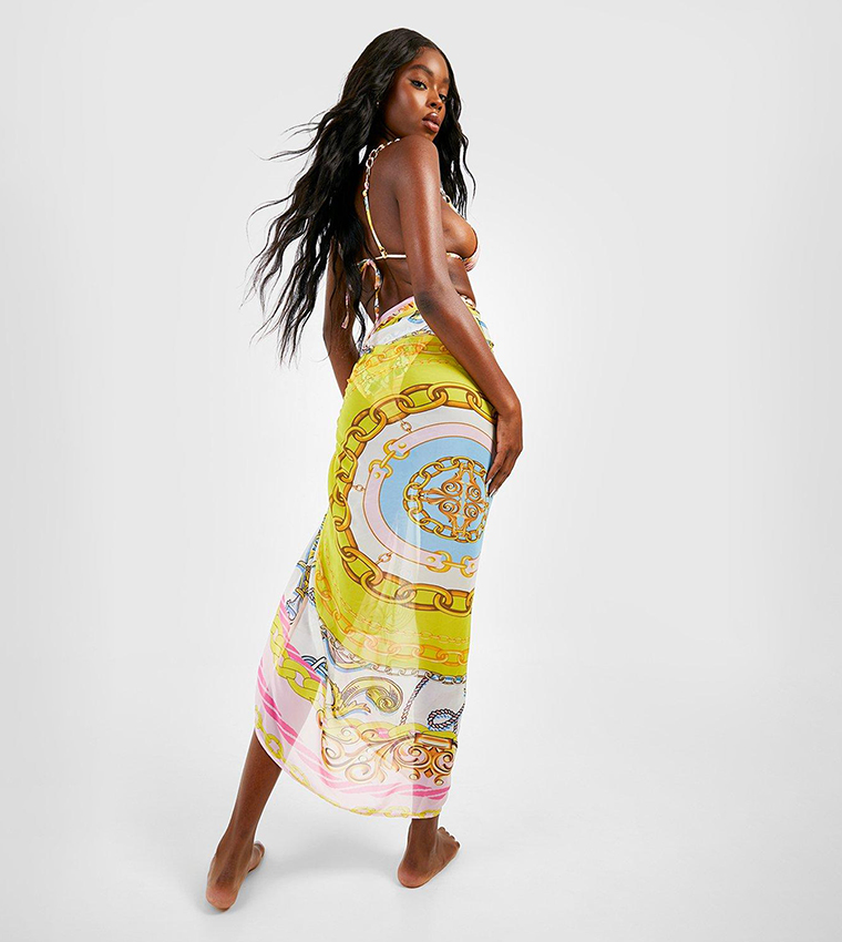 Buy Boohoo Large Chain Link Patterned Pareo In Multiple Colors ...
