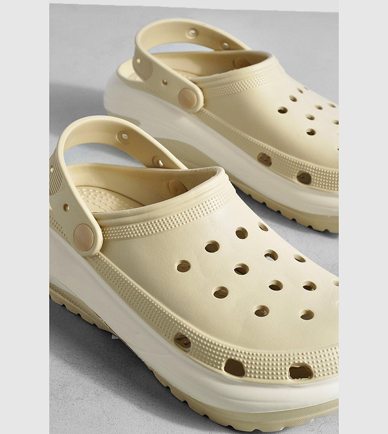 Buy Boohoo Chunky Platform Slingback Vented Clogs In Beige | 6thStreet ...