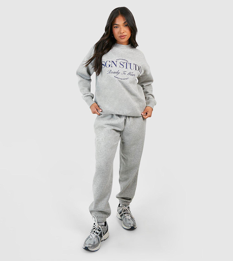 Buy Boohoo Dsgn Studio Tracksuit In GREY MARL | 6thStreet UAE