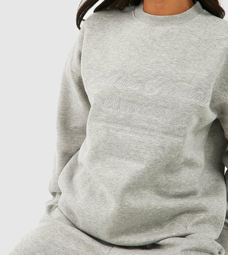 Buy Boohoo Members Club Tracksuit In GREY MARL | 6thStreet Bahrain