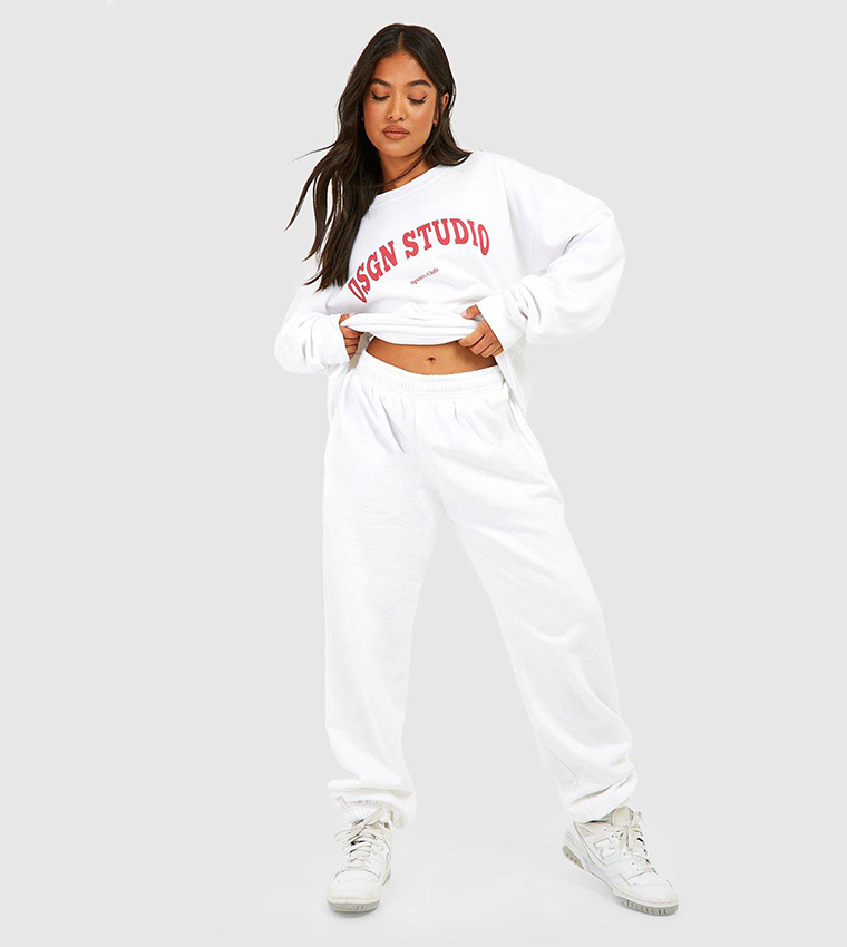 Buy Boohoo Dsgn Studio Print Tracksuit In White | 6thStreet Oman