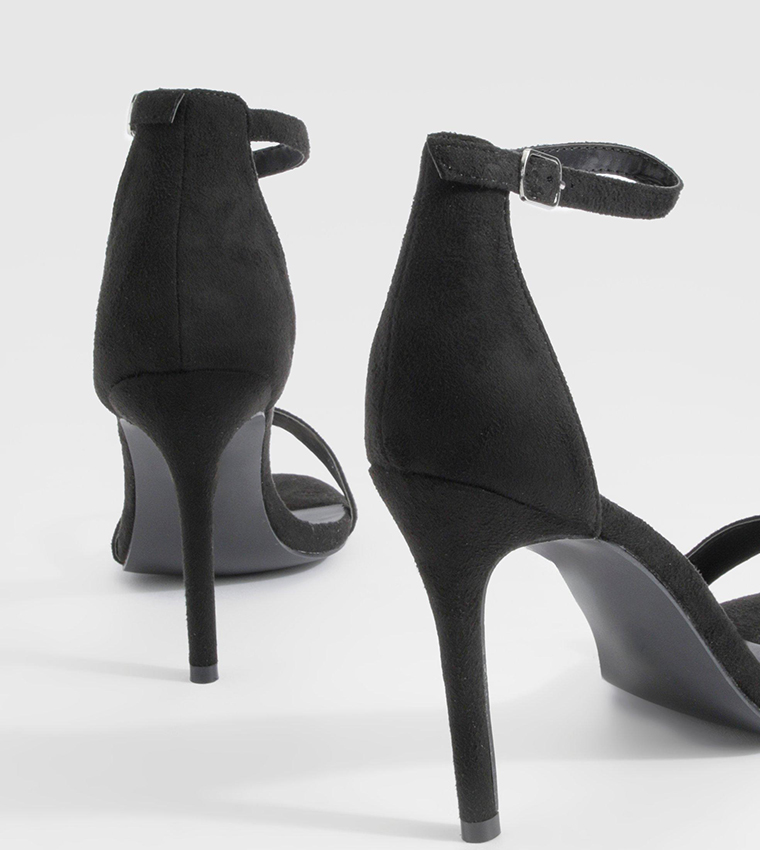 Buy Boohoo Barely There Basic Heel Sandals In Black | 6thStreet Qatar