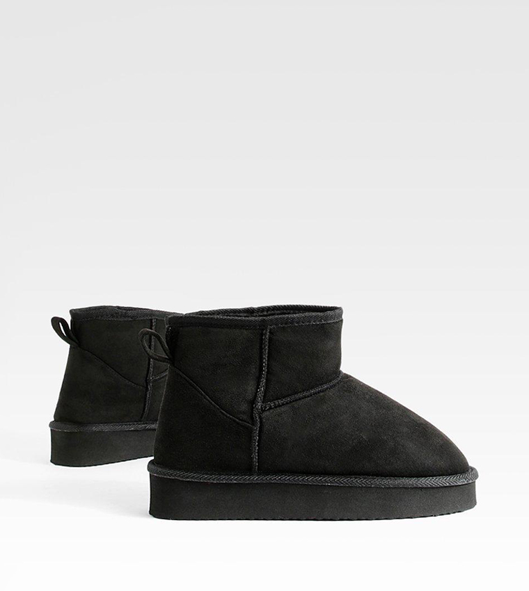Buy Boohoo Platform Mini Cosy Boots In Black | 6thStreet Kuwait