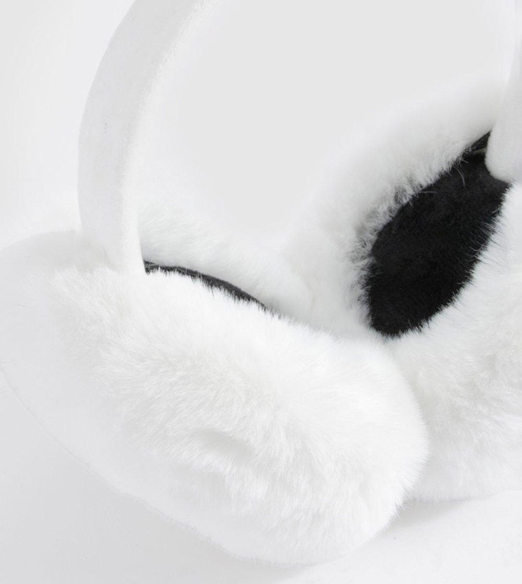 Buy Boohoo Faux Fur Fluffy Ear Muffs In White | 6thStreet UAE