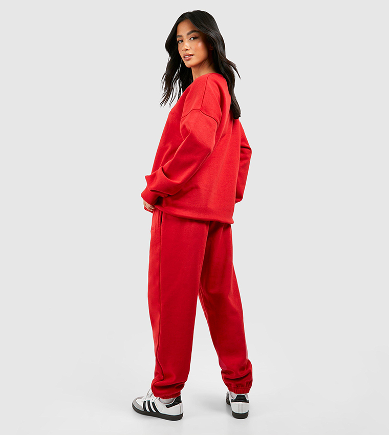 Buy Boohoo Petite Design Studio Tracksuit Set In Red | 6thStreet Bahrain