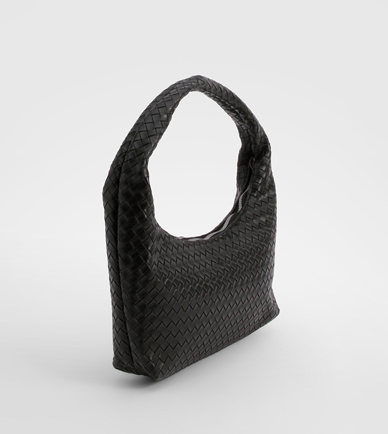 Buy Boohoo Woven Shoulder Bag In Black | 6thStreet UAE