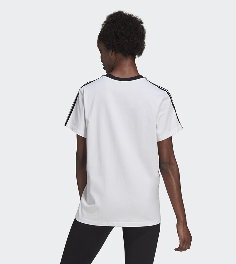 Buy Adidas Essentials 3 Stripes T Shirt In White | 6thstreet Qatar